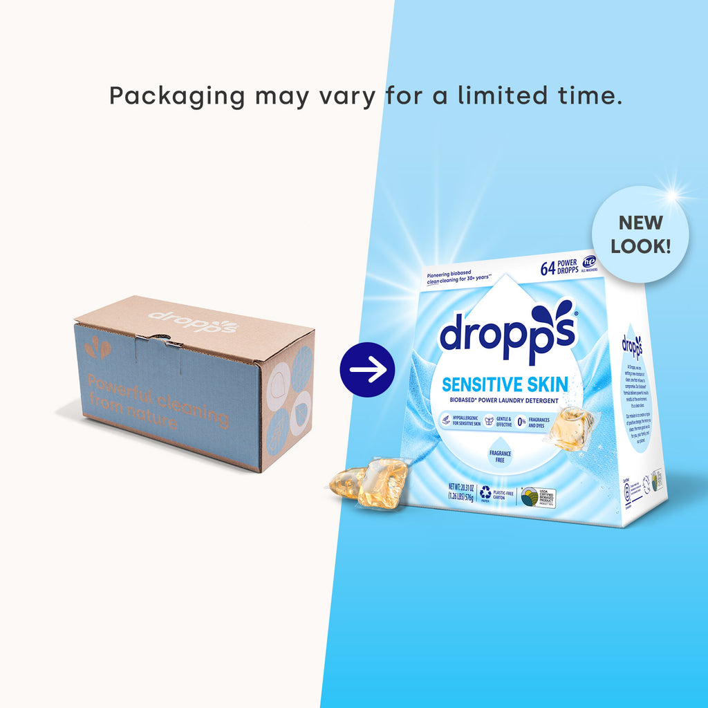 Sensitive Skin Laundry Detergent Pods, Unscented – Dropps