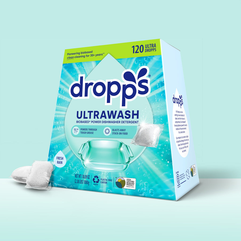 120 Count UltraWash Dishwasher Detergent Pods, Fresh Rain – Dropps